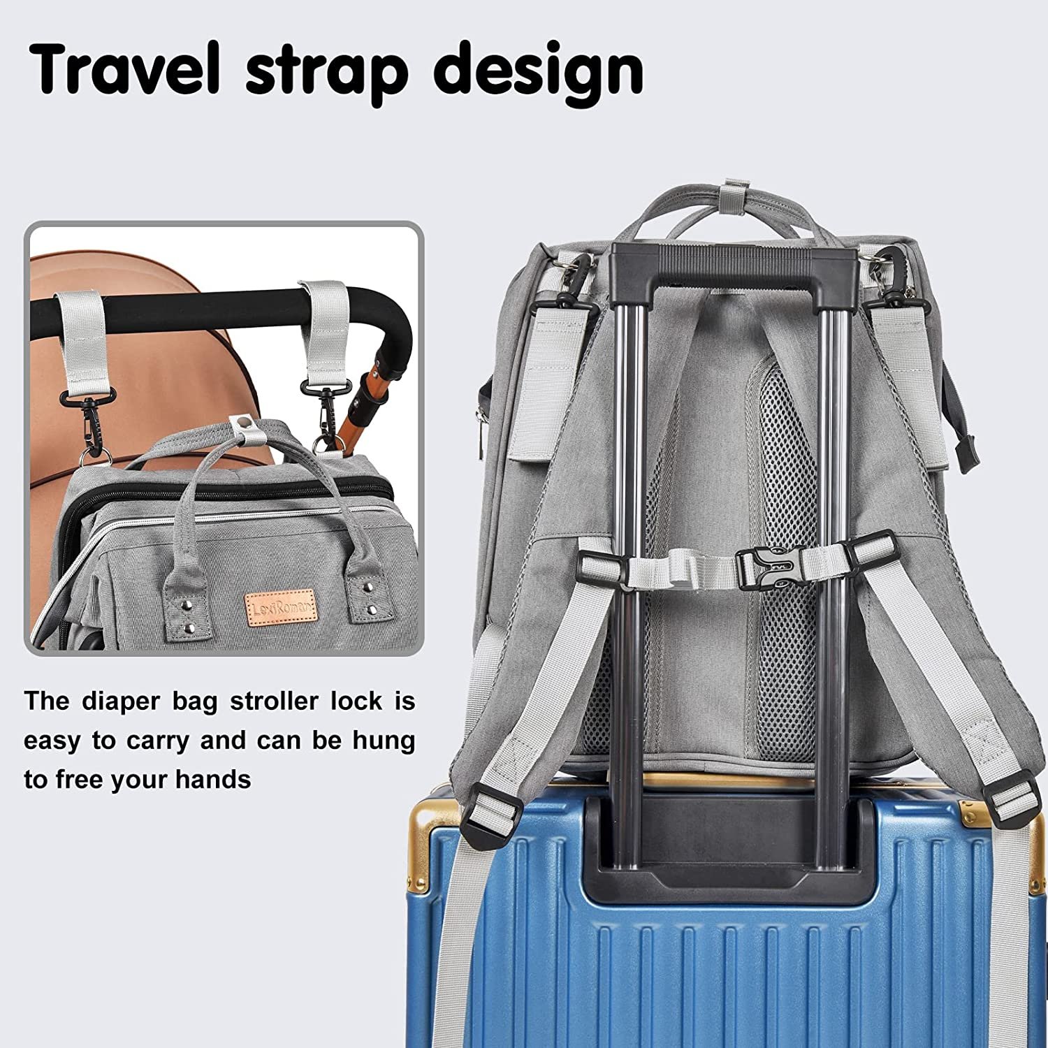 Diaper Bag Backpack Large Capacity Travel Baby Bag - Sunshine bags ...